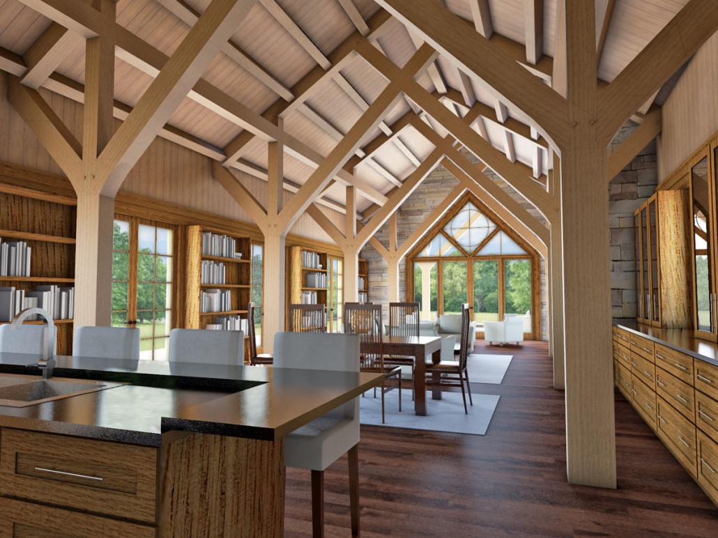 White River Oaks Timber Home Floor Plan from Colorado Timberframe