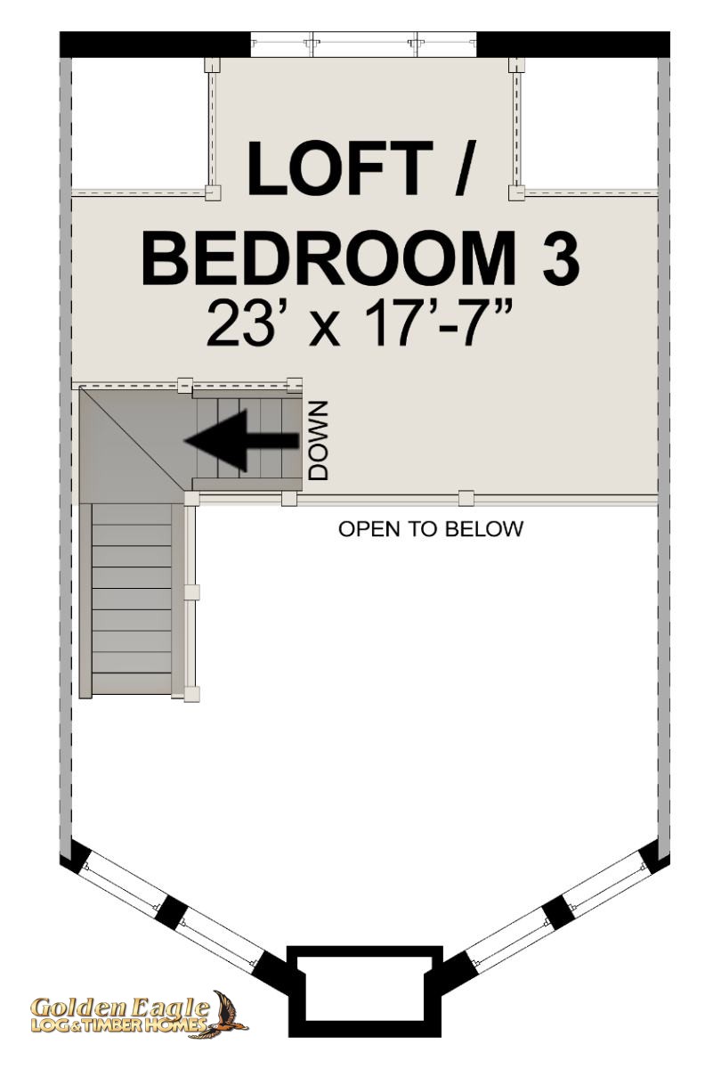 Custom Log And Timber Home 2124AL by Golden Eagle Log & Timber Homes